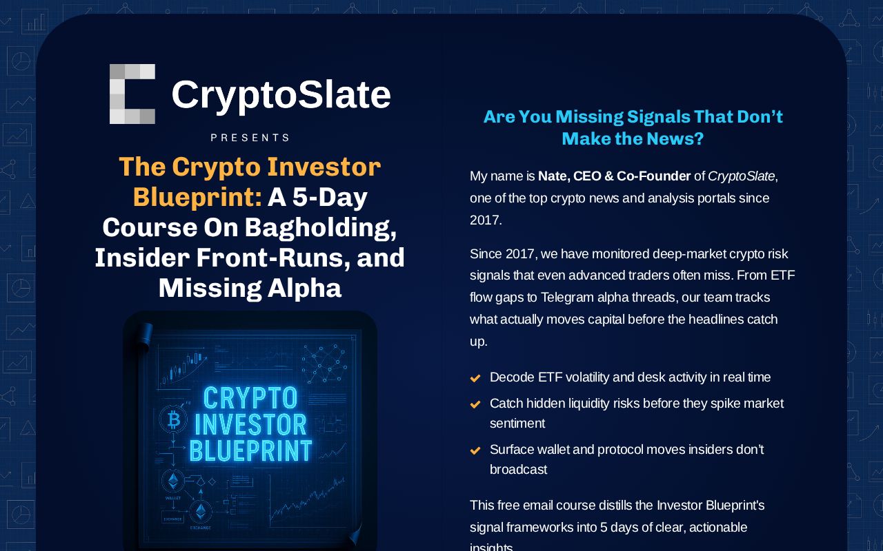 Crypto Investor Blueprint by CryptoSlate